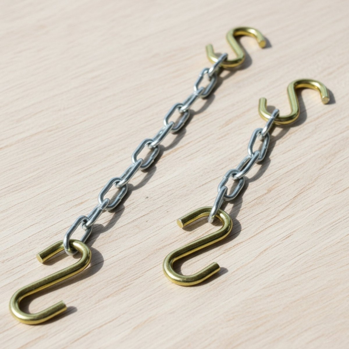 Chains and S Hooks (Set of 2) for Hanging Metal Signs - BrossHome ...