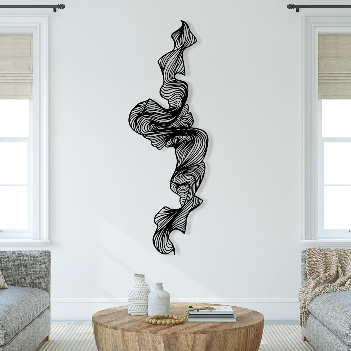 Fluid Motion Metal Wall Artt - Bross Home – BrossHome Metal Wall Art