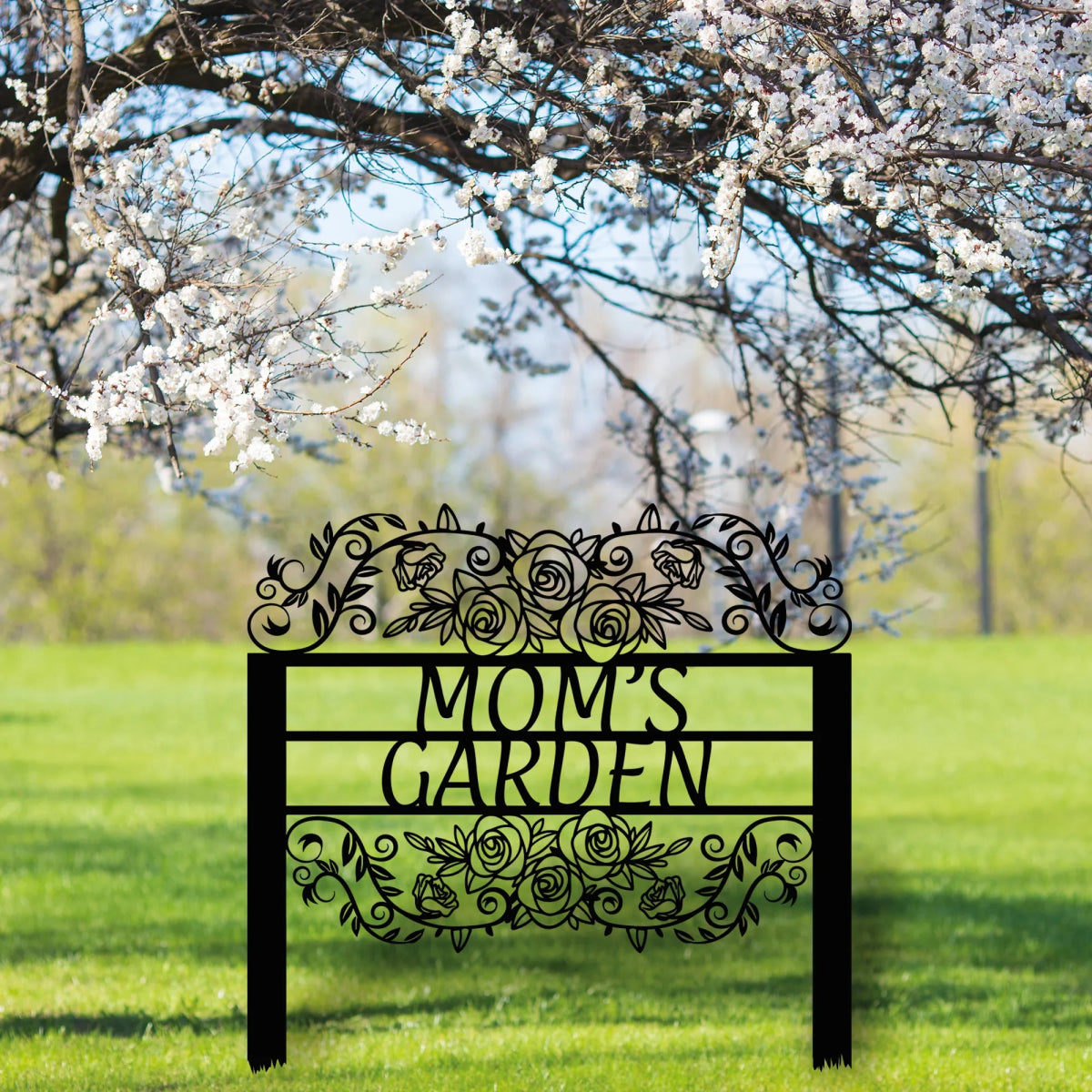 Personalized Rose Garden Sign - Custom Metal Garden Stake – BrossHome ...